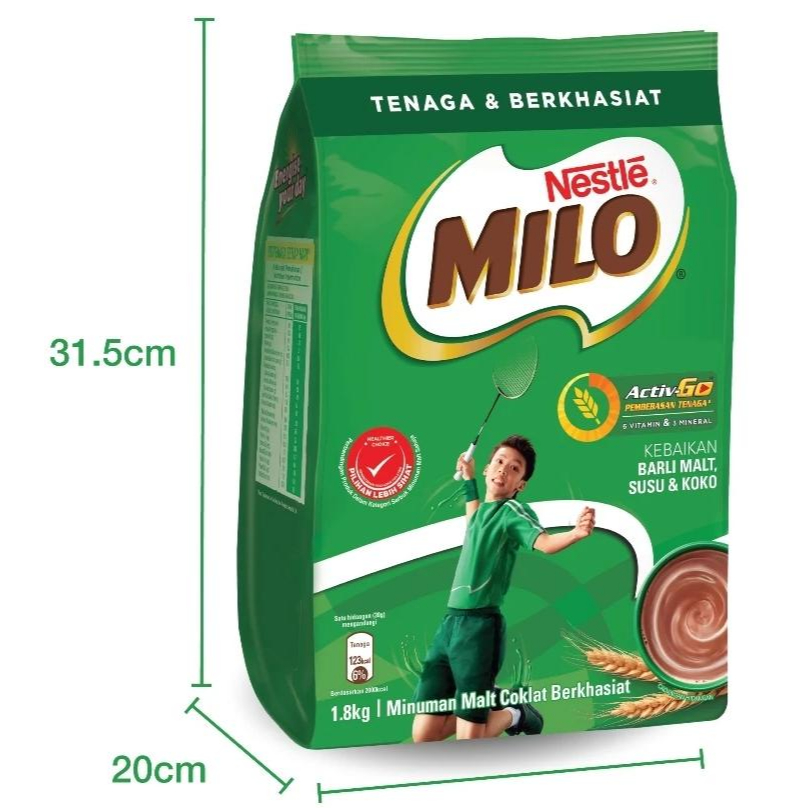 NESTLE Milo Activ-Go HCL2.0 1.8kg (Halal) | Shopee Malaysia