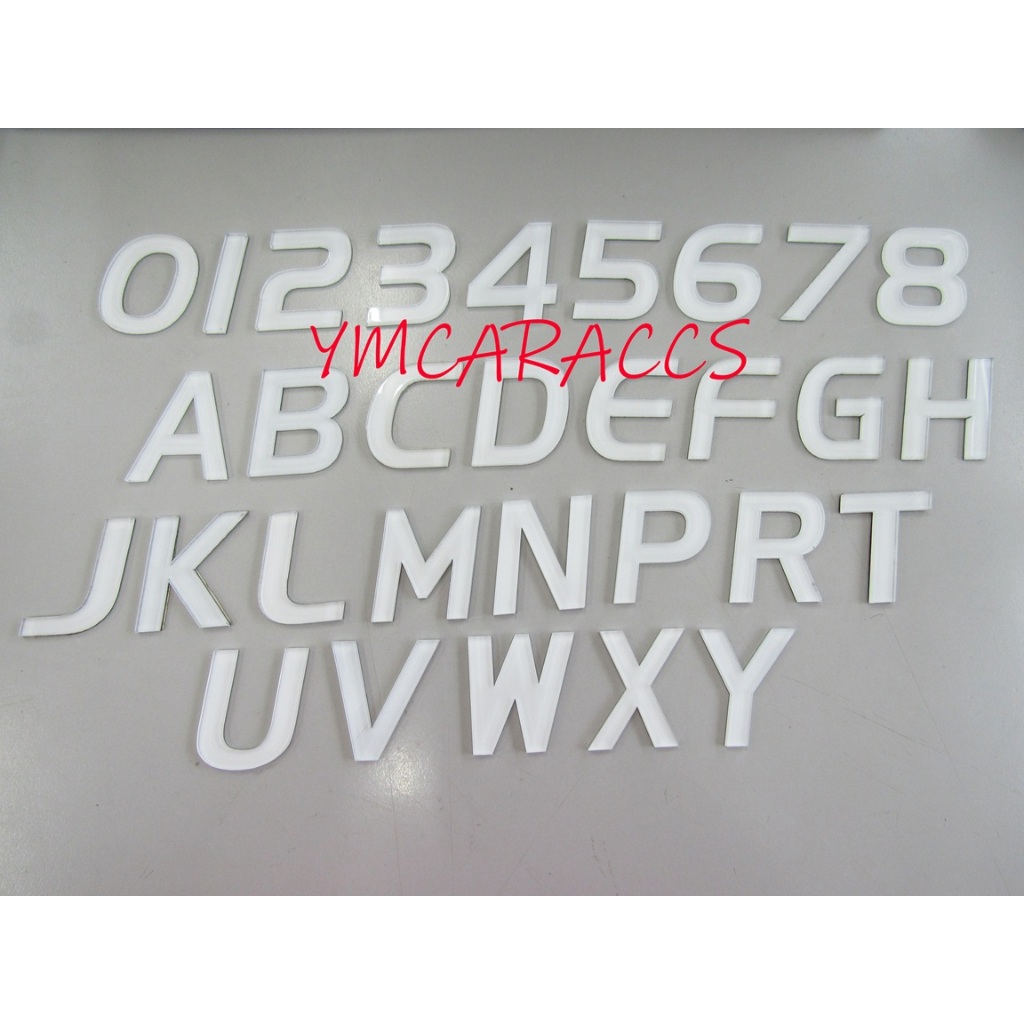3D Crystal / Mahjong J3(I), L55 Car Number Alphabet License Plate ...