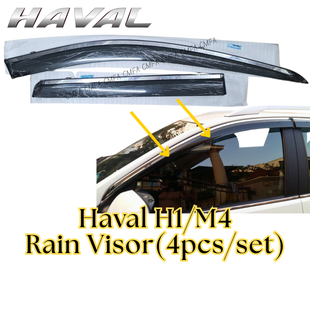 (HIGH QUALITY!) HAVAL H1 Great Wall M4 Car Door Visor Set Rain Guard ...