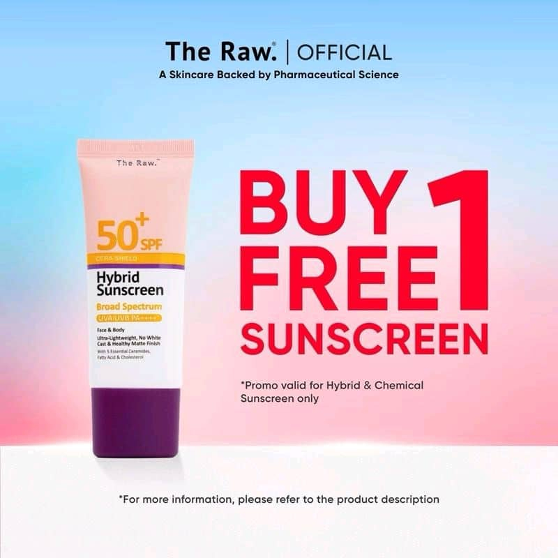[B1F1] The Raw. Cera-Shield Hybrid Sunscreen SPF 50+ PA++++* Broad Spectrum UVA / UVB (For Face ...