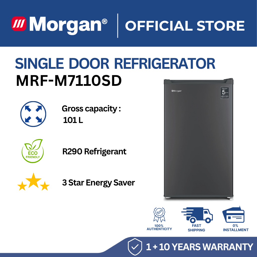 Morgan Single Door Refrigerator (101L) MRF-M7110SD | Shopee Malaysia
