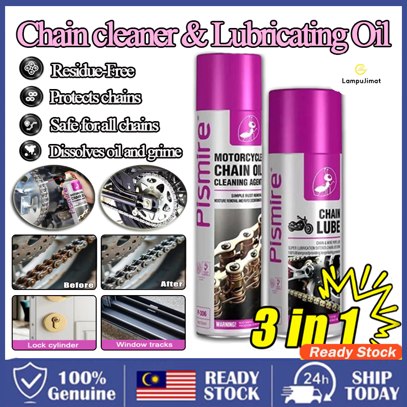 Motorcycle Chain Maintenance Kit-Cleaner Lubricant and Rust Remover ...