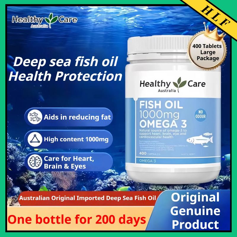 HealthyCare Deep Sea Fish Oil 1000mg Omega-3 400 Capsules supplement ...