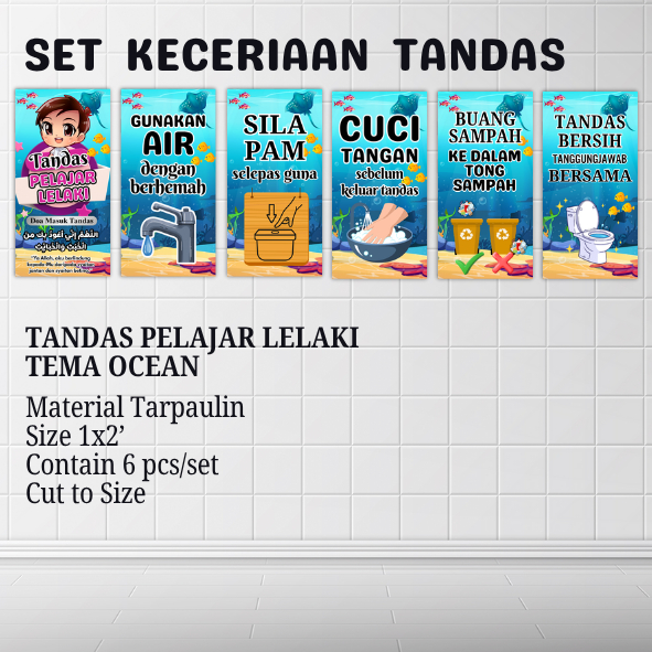 BANNER SET TANDAS SEKOLAH UNTUK KECERIAAN TANDAS | Shopee Malaysia