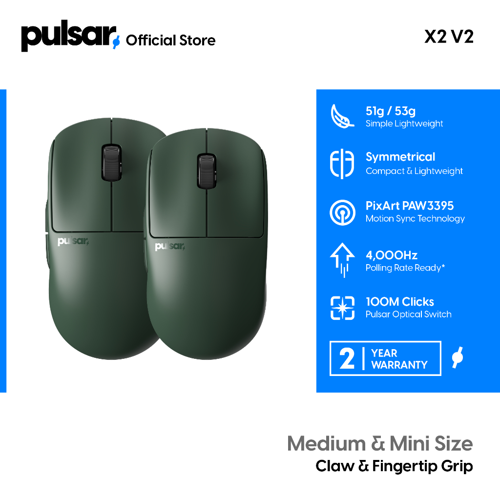 Pulsar X2 Mini Wireless Gaming Mouse - Founder Edition | Shopee Malaysia