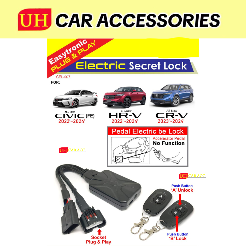 HONDA CIVIC FE HRV CRV ELECTRIC PLUG N PLAY SECRET THROTTLE REMOTE LOCK ...
