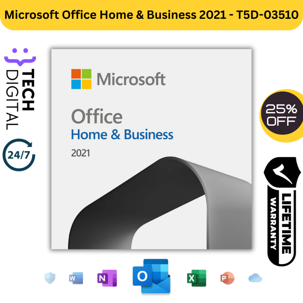 Microsoft Office Home & Business 2021 Bind Email - T5D-03510, Instant ...