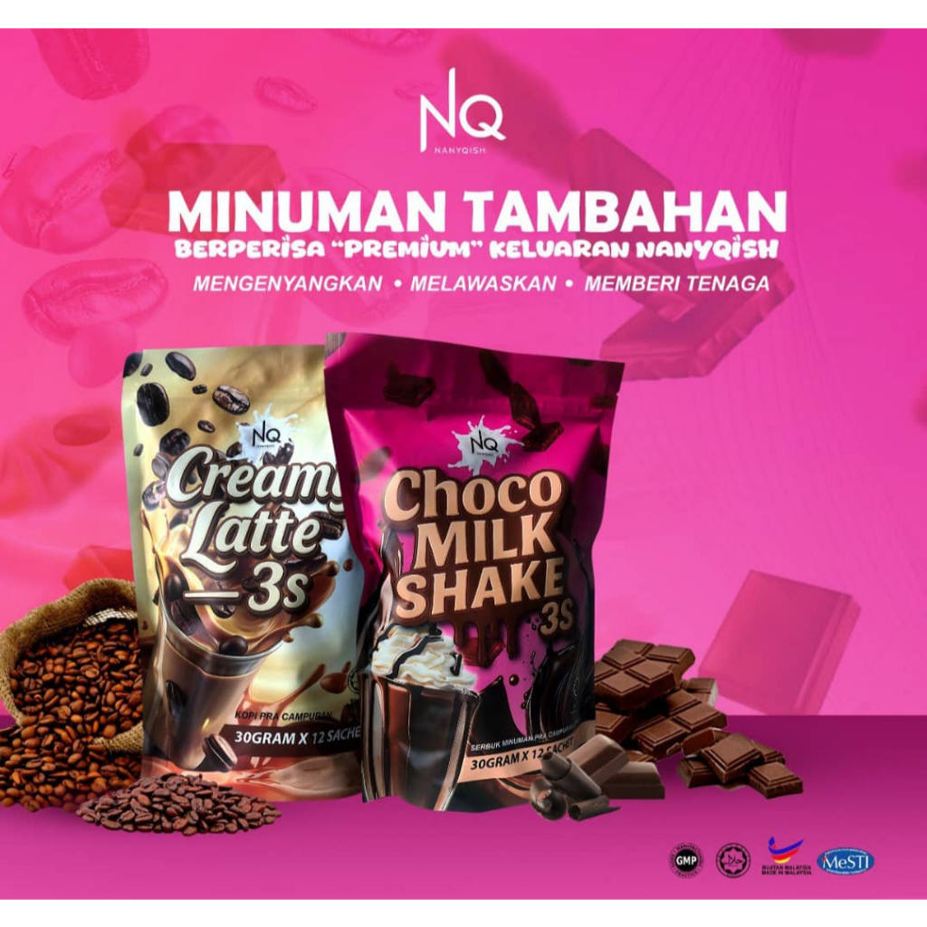ORIGINAL CHOCO MILK SHAKE & CREAMY LATTE BOX ( 17') & PACK ( 12 ...