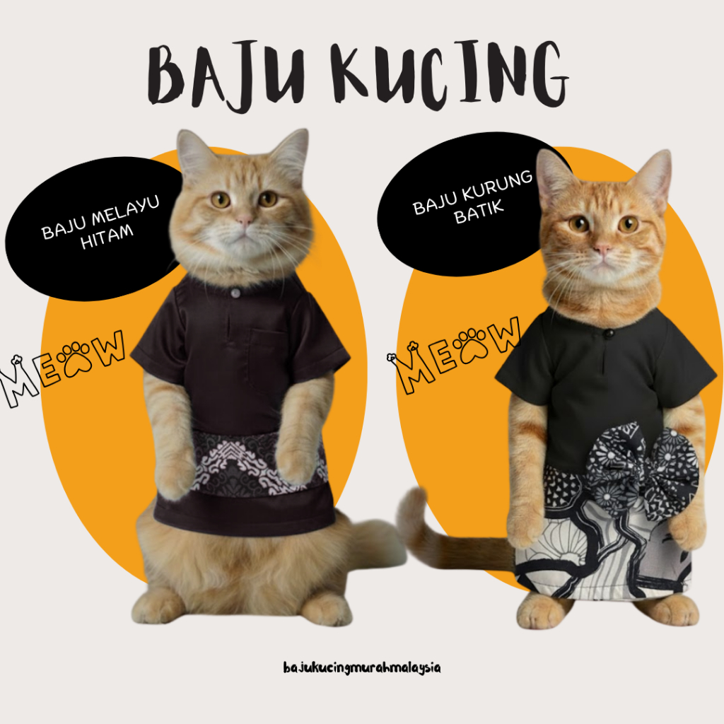 [Hitam] Baju Raya Kucing MELAYU | KURUNG BATIK | KEBAYA BATIK baju raya ...