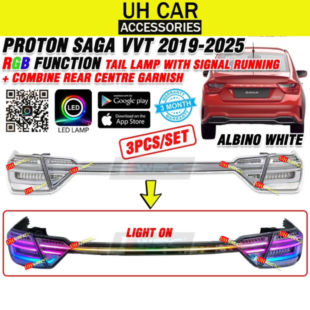 Proton Saga VVT 2019 - 2025 RGB Function Tail Lamp With Signal Running ...