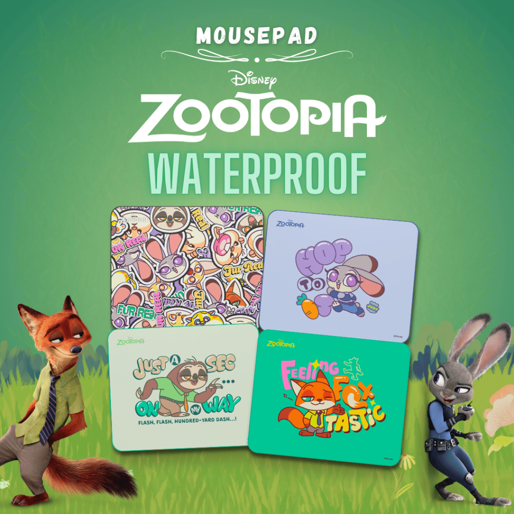 MKB Disney Zootopia Waterproof Mousepad (260mm x 210mm x 4mm) | Shopee Malaysia