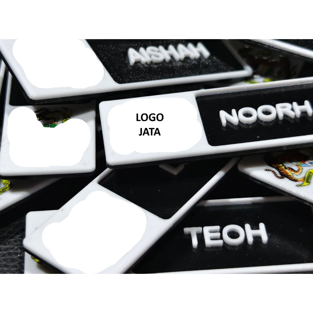 Tanda Nama 3D Custom Versi 1 (Timbul) - Name Tag Custom Profesional ...