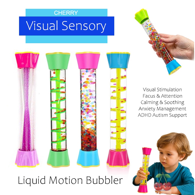 CHERRY Liquid Motion Bubbler Hourglass Oil Drop Timer Visual Sensory ...