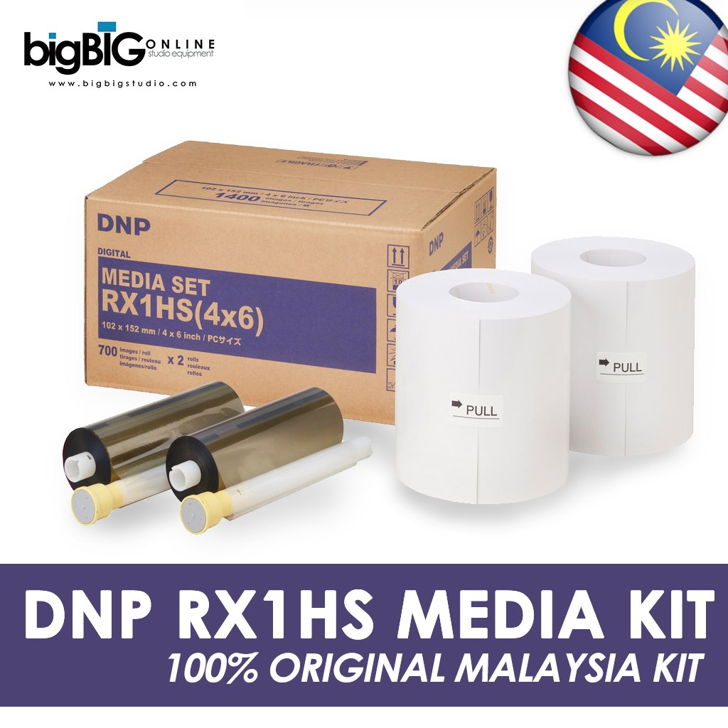 DNP RX1-HS Media Kit 2 sets 4R / Perforated (1400 4x6 paper and ink ...