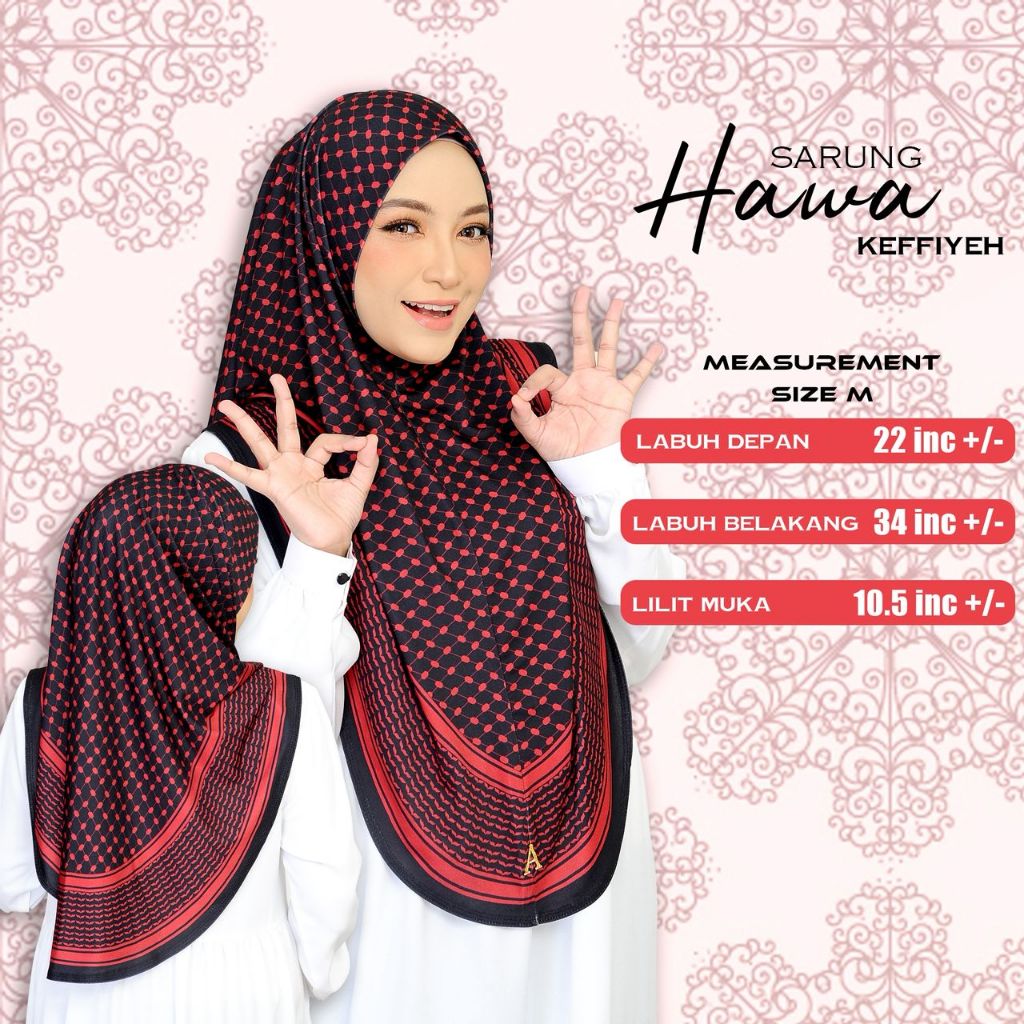 HAWA KEFFIYEH SARUNG 2 SAAT( NEW KOLEKSI ) AN HIJAB ( NEW EDITION CORAK ...