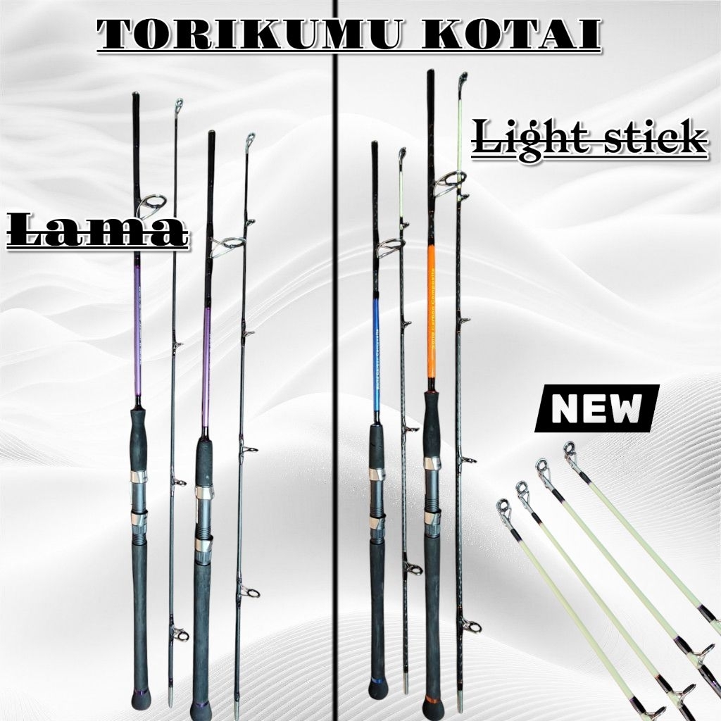 Joran Pancing Torikumu kotai 3, Rod Spinning Solid Joran keli, patin ...