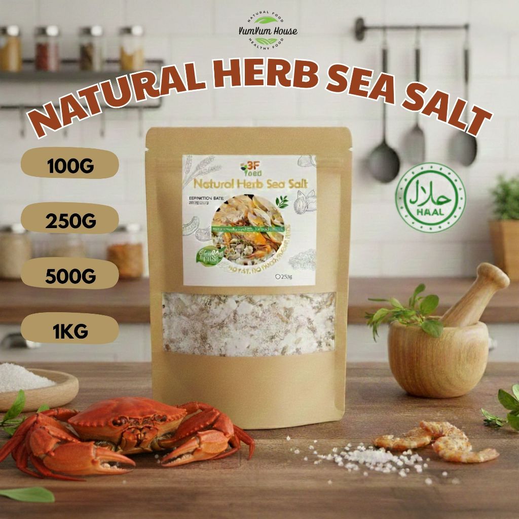 Natural Herb Sea Salt – Premium Large-Grain Sea Salt with Spices for ...