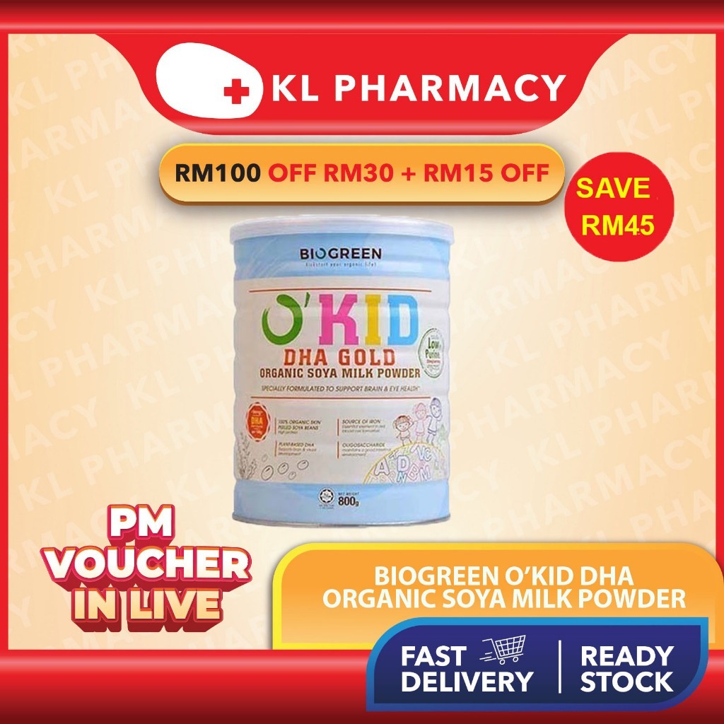 Biogreen O'Kid DHA Gold Organic Soya Milk Powder [800g] | Shopee Malaysia