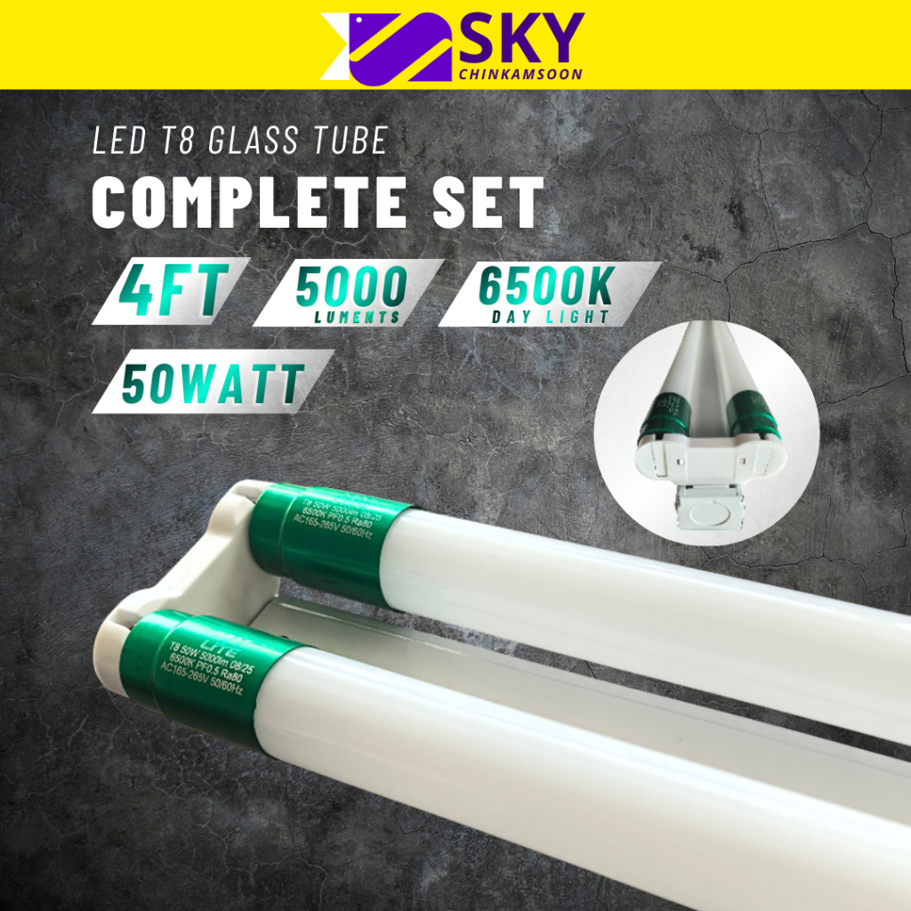 (Full Set) T8 LED Light Tube Set 23W/38W/50W/60W Daylight Tube With ...