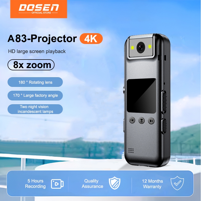 DOSEN Mini A83 outdoors Action Camera portable 4K 8x zoom Video 170 ...