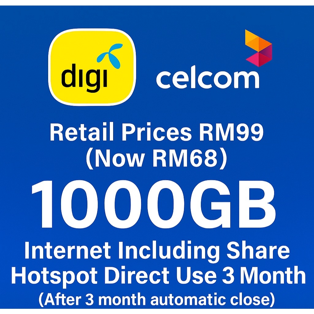 Celcom Digi PREPAID/POSTPAID 5G XV (30XV/50XV) SIM Card – Unlimited ...