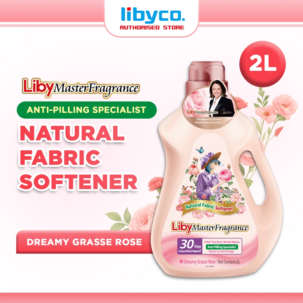 Liby Master Fragrance Natural Fabric Softener - Dreamy Grasse Rose (2L ...