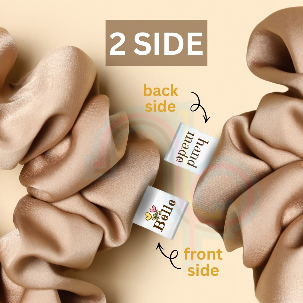Label MINI for scrunchies 15x15mm (2 SIDE ONLY) | Shopee Malaysia
