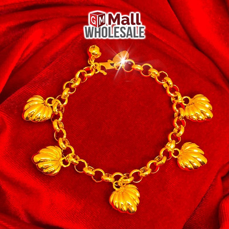 Gelang Tangan Audi Licin Love Labu Emas Bangkok Emas Korea GM Mall 24K ...