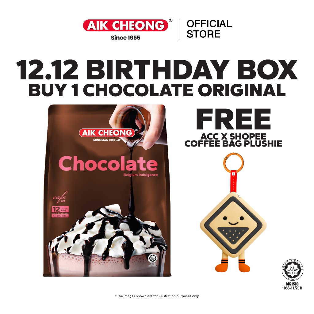 Aik Cheong 12.12 Birthday Box ( Aik Cheong Chocolate 3in1 + 1 Coffee ...