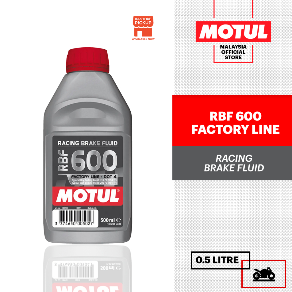 Racing Brake Fluid 600 Factory Line 100% Synthetic Racing DOT 4 500ml ...