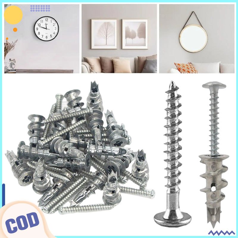 20Pcs/set Self Tapping Screw Drilling Plug for Concrete Wall Fasteners ...