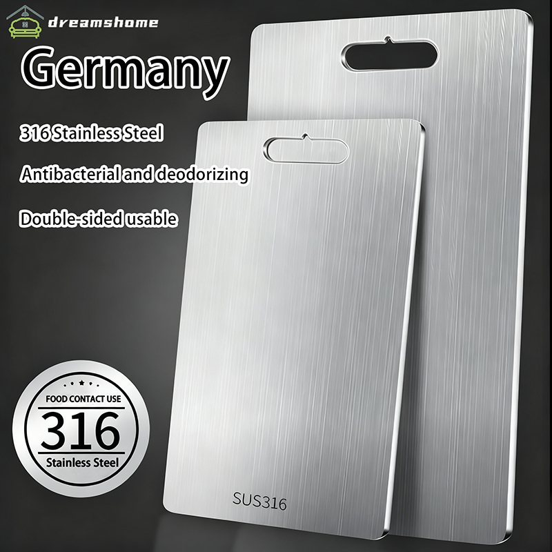 316 Stainless Steel Cutting Board Double-Side Kitchen Chopping Board ...