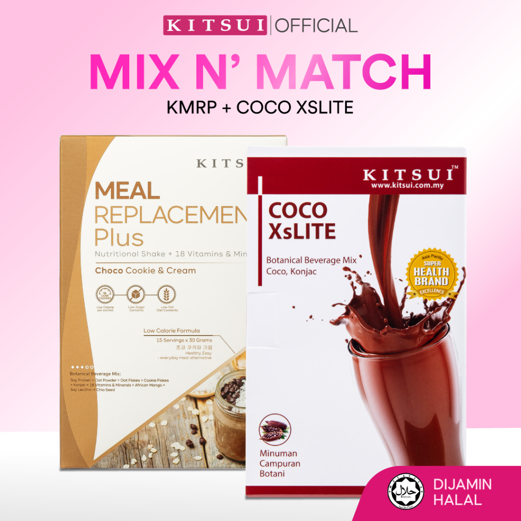 KITSUI [Mix n' Match] KMRP Meal Replacement Plus 15's x 30g + KITSUI ...