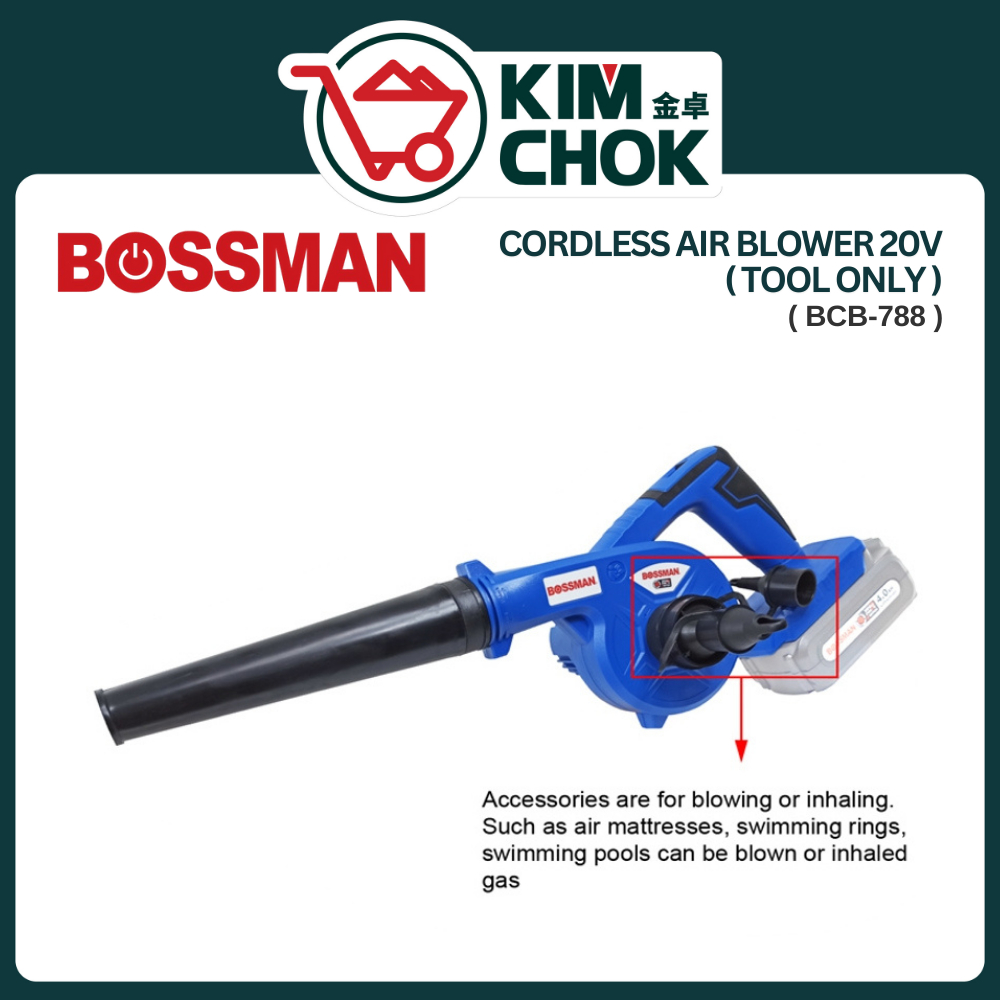 BOSSMAN 20V Cordless Air Blower ( BCB-788 ) Not Include Battery ...