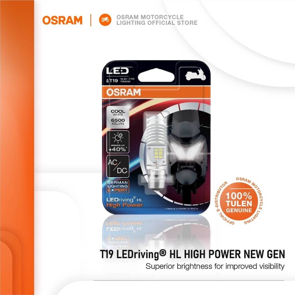 OSRAM LEDriving HL High Power New Gen T19 M5 6500K Cool White LED Bulb ...