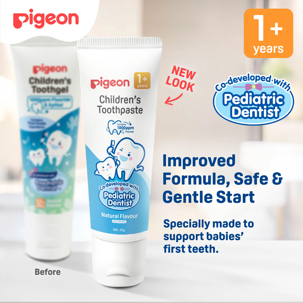 Pigeon Children's Toothpaste For - 1+ Years & 3+ Years | Kid's ...