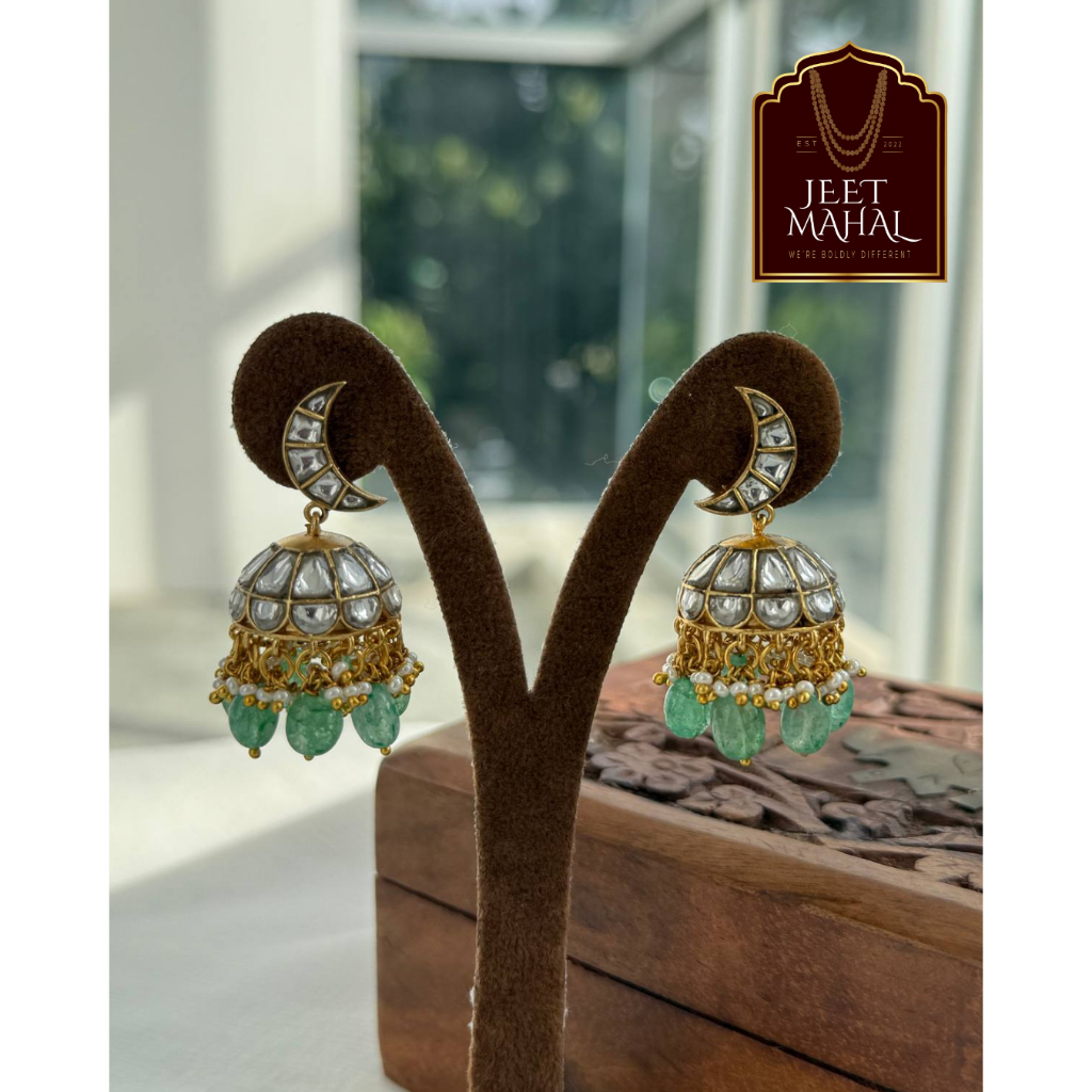 Jadau Kundan Jhumka - Available in 1 Colour | Shopee Malaysia