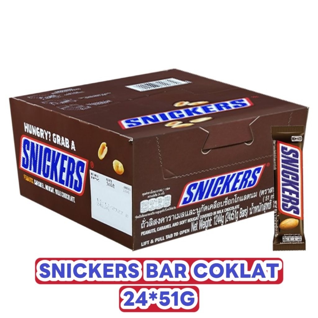 [TKM] Snickers Peanut Chocolate Bar 24 x 51g | Shopee Malaysia
