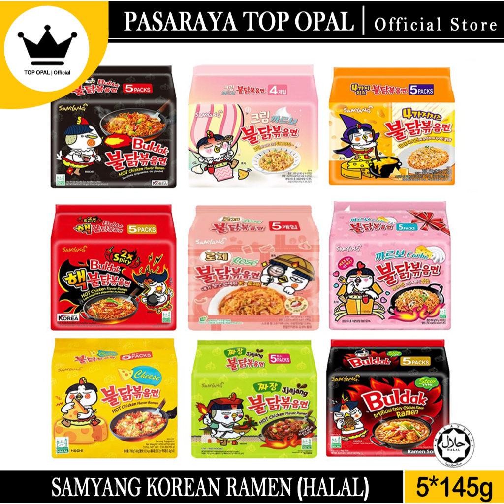 Samyang {Halal} Korean Ramen Pack x5 (10 Flavor) | Shopee Malaysia