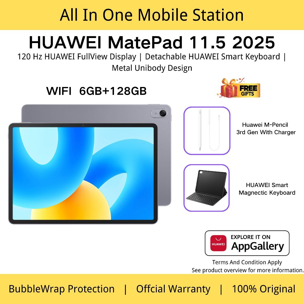 HUAWEI MatePad 11.5 2025 Tablet | WIFI 6GB+128GB | 120HZ Refresh Rate ...