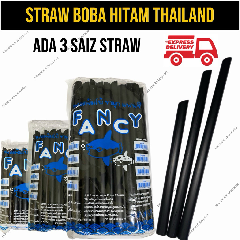 Straw Boba Hitam Berkualiti Tinggi Thailand Nikzammm | Shopee Malaysia