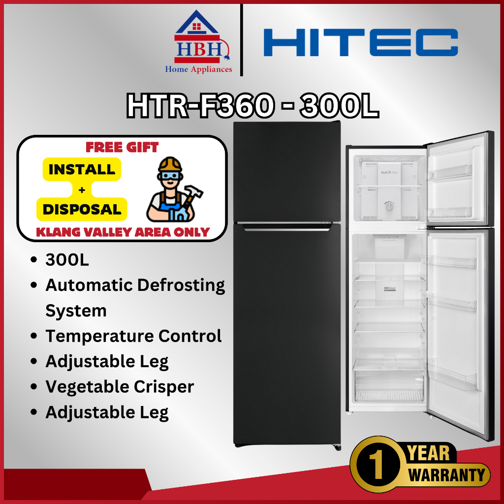 (Free Install + Free Shipping) Hitec Refrigerator | HTR-F360 | 300L ...