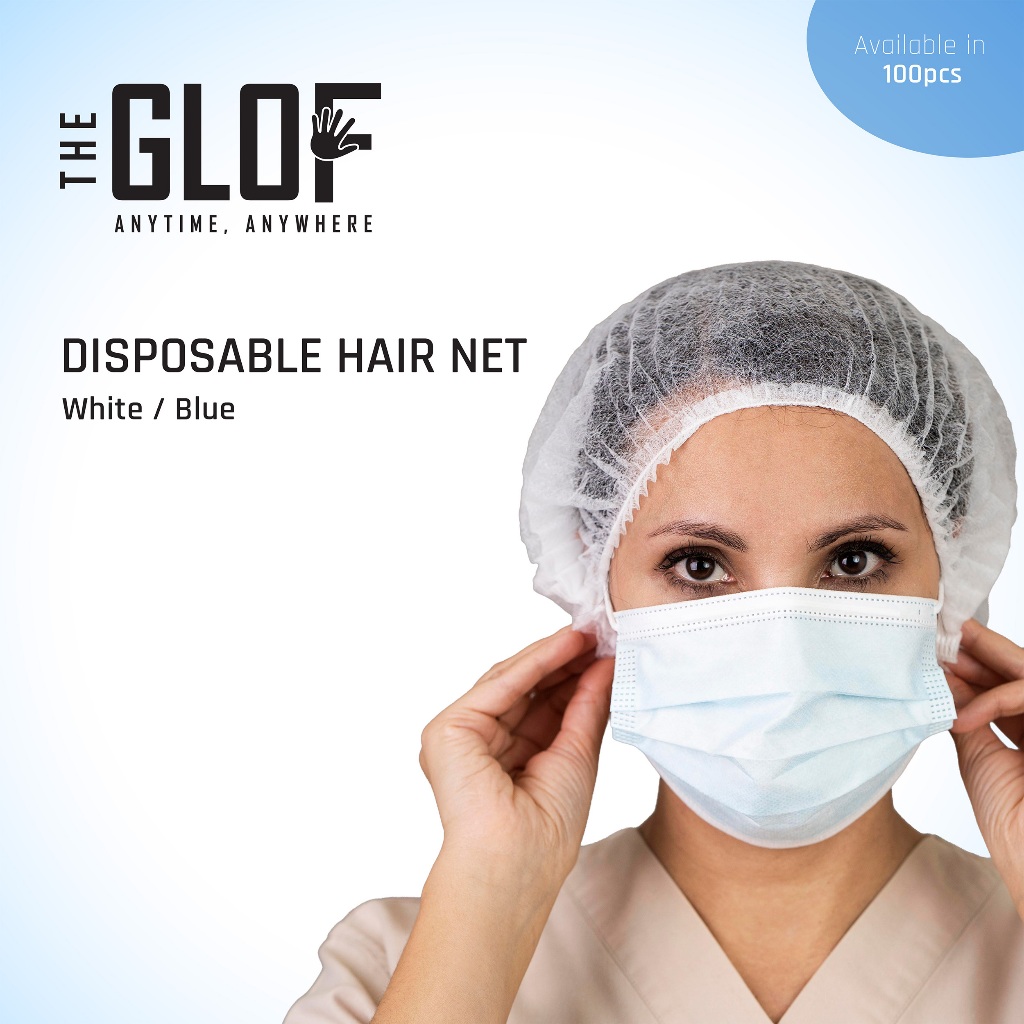 [100pcs/pack] THE GLOF Disposable Mob Cap/Hair Net, 10gsm, 21inch, Food ...