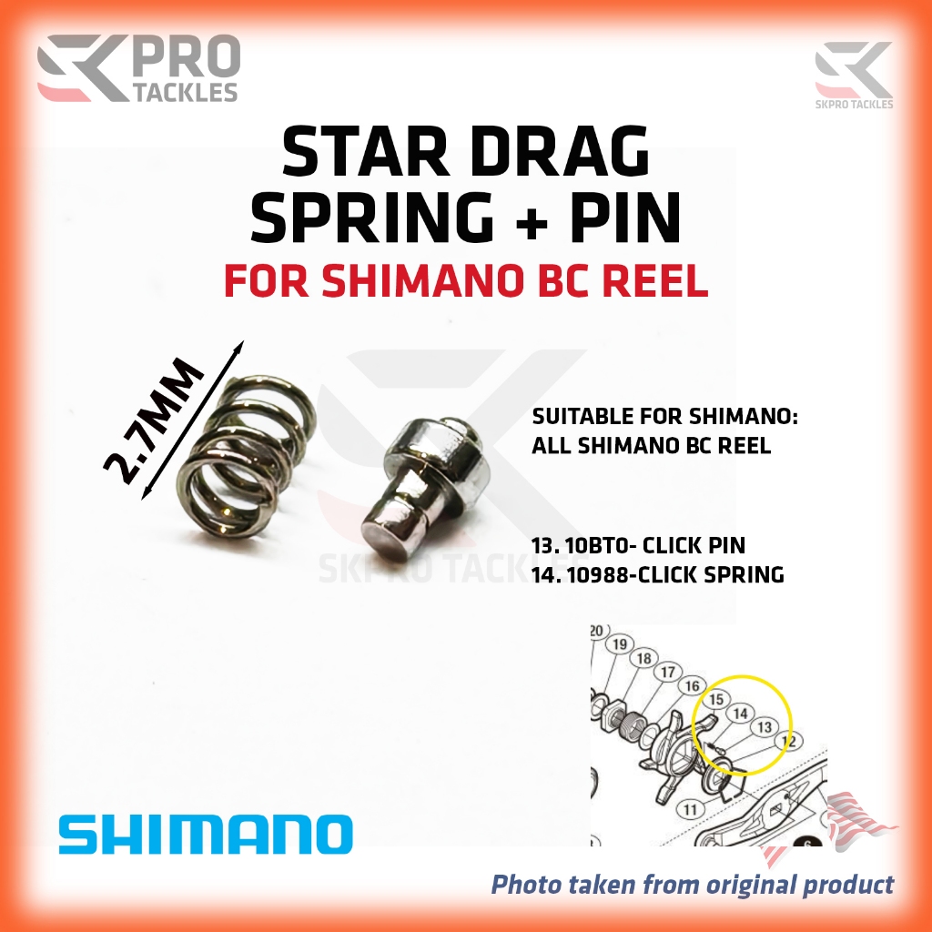 SHIMANO CLICKER DRAG / STAR DRAG SPRING+PIN OEM PARTS | Shopee Malaysia