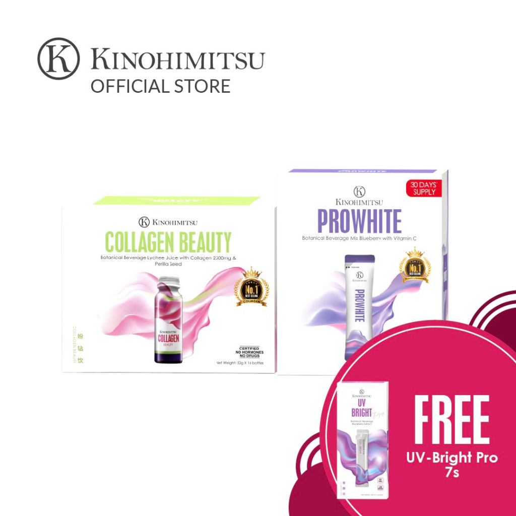 [SET CANTIK] Kinohimitsu Collagen Beauty (16s) + Prowhite (30s ...