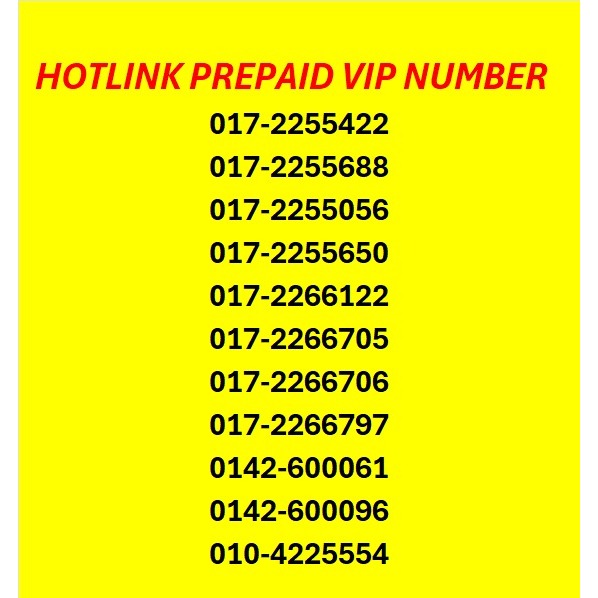 HOTLINK PREPAID VIP NUMBER SIM PACK | Shopee Malaysia