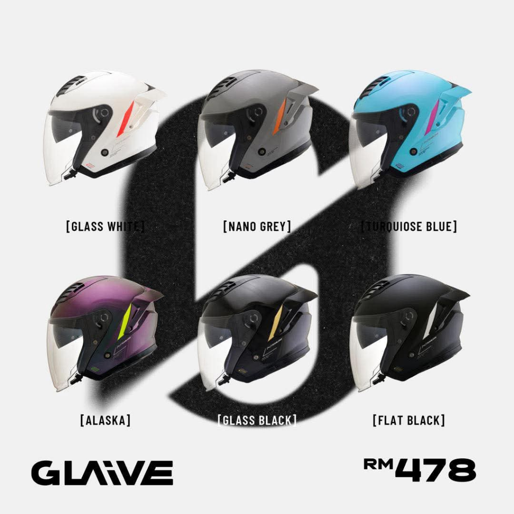 SIRIM} GRACSHAW GLAIVE G565 Double Visor Helmet Black Alaska NANO GREY ...