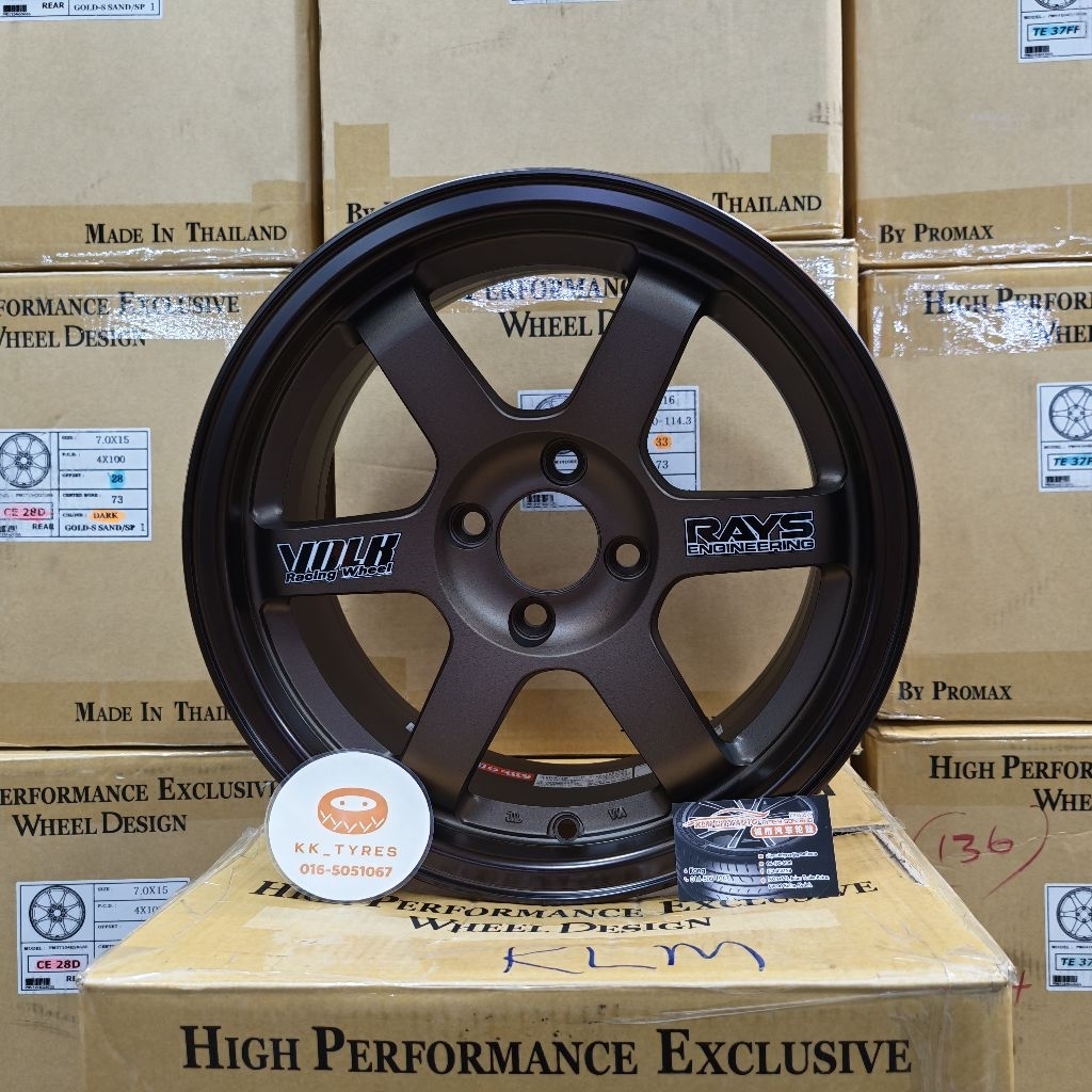 [4PCS] New Sport Rim 15inch Promax Wheels TE37 15X7JJ ET35/ET28 4H100 ...