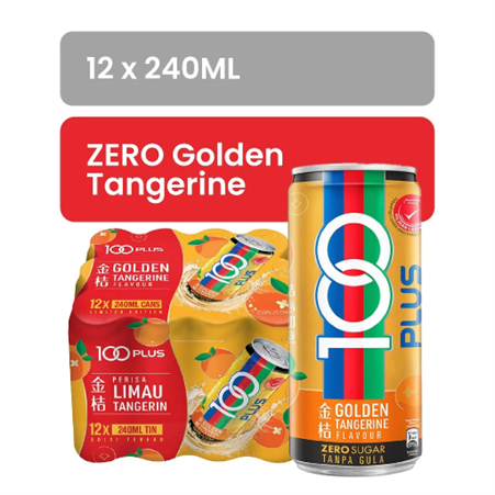100 PLUS ZERO Golden Tangerine CNY 2026 [240ml X 12] LIMITED EDITION ...