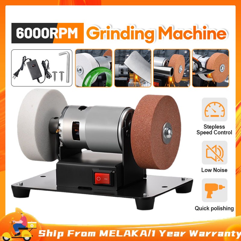 7 Gears Dual Wheel Electric Grinder | 220V 100W Polisher Drill for DIY ...